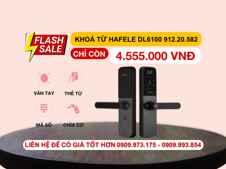 Khoá vân tay Hafele DL6100 912.20.582 | Chiết khấu cao