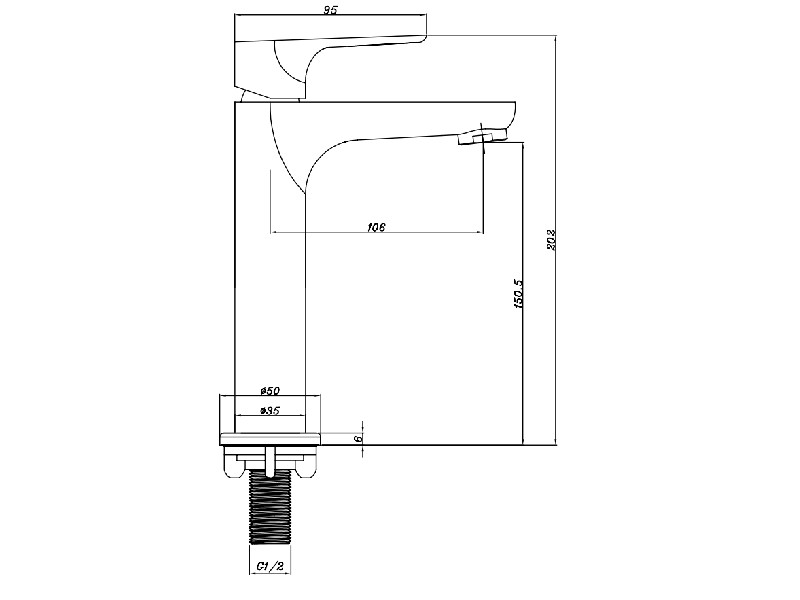 Vòi nước lạnh 150 Hafele 589.25.483 - Phụ kiện Hafele